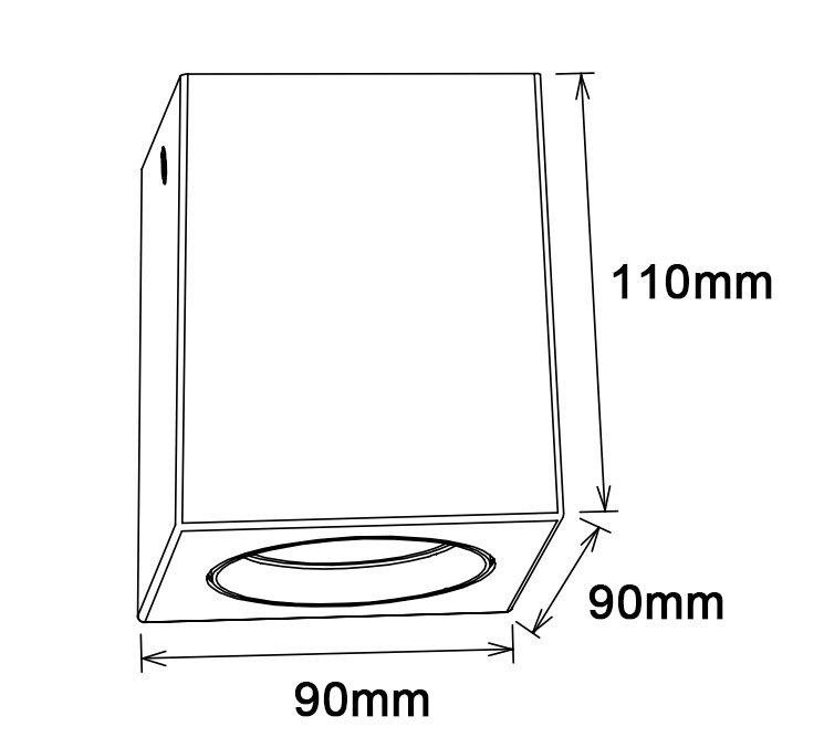 DL129 Rotatable Surface Mounted Downlight White