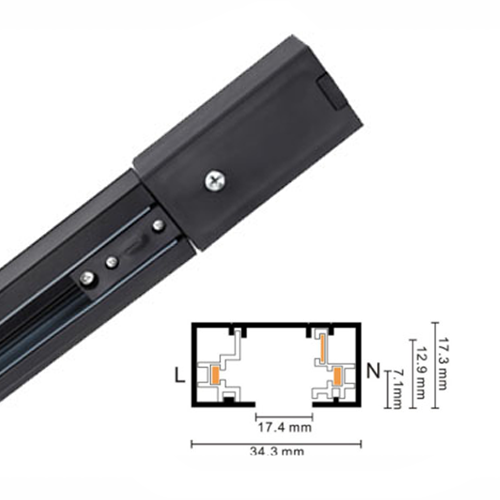 3 WIRE Track 2Meter Black